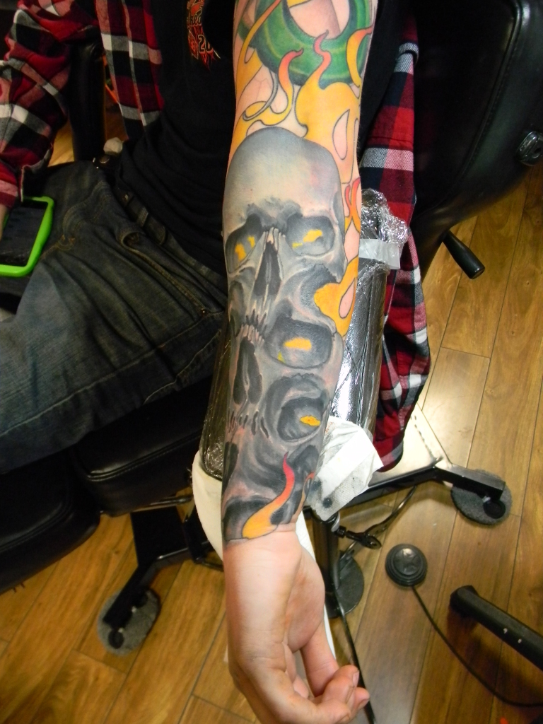realistic skull tattoo - Bohemian Tattoo